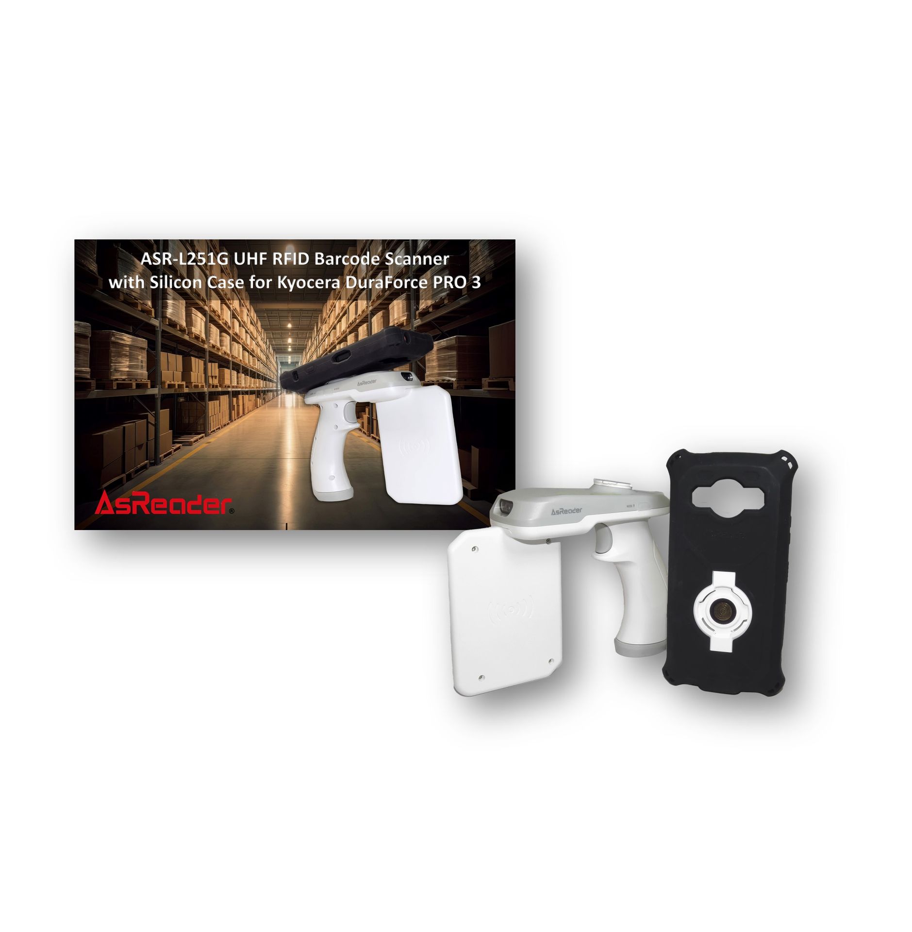 UHF RFID Scanner bundle for Kyocera DuraForce PRO 3 | AsReader